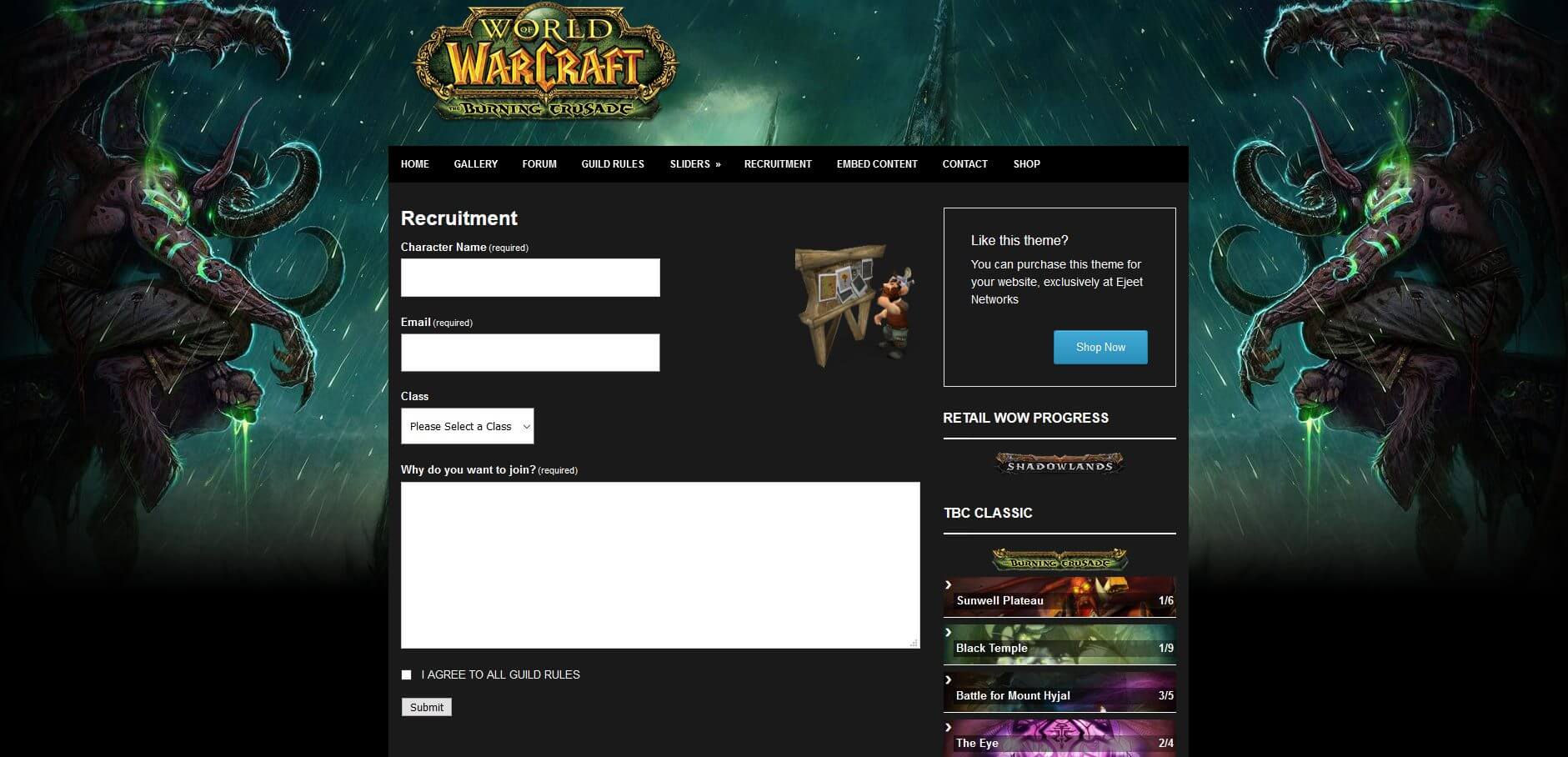 Ejeet Networks Wordpress Themes » WordPress Templates WoW TBC Classic ...